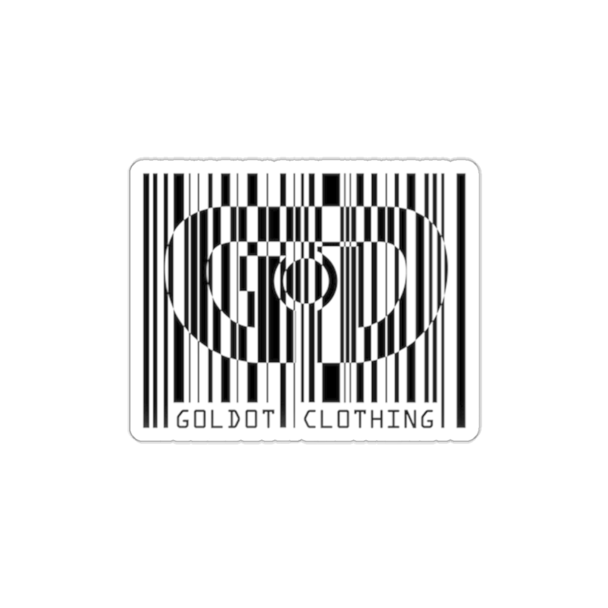 GD barcode logo Die-Cut Sticker - Goldot Clothing